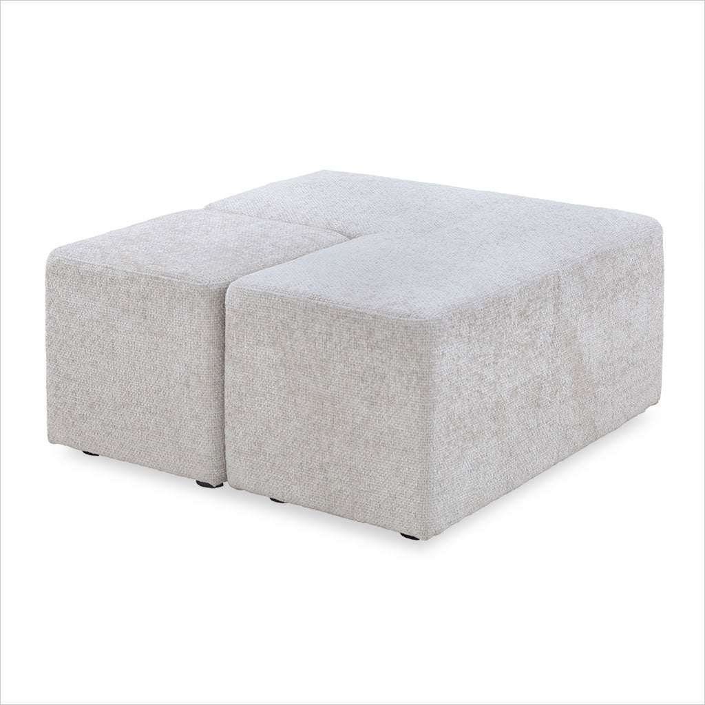 Wesson L-Shaped Ottoman - Tan Fabric - Scan Design | Modern and ...