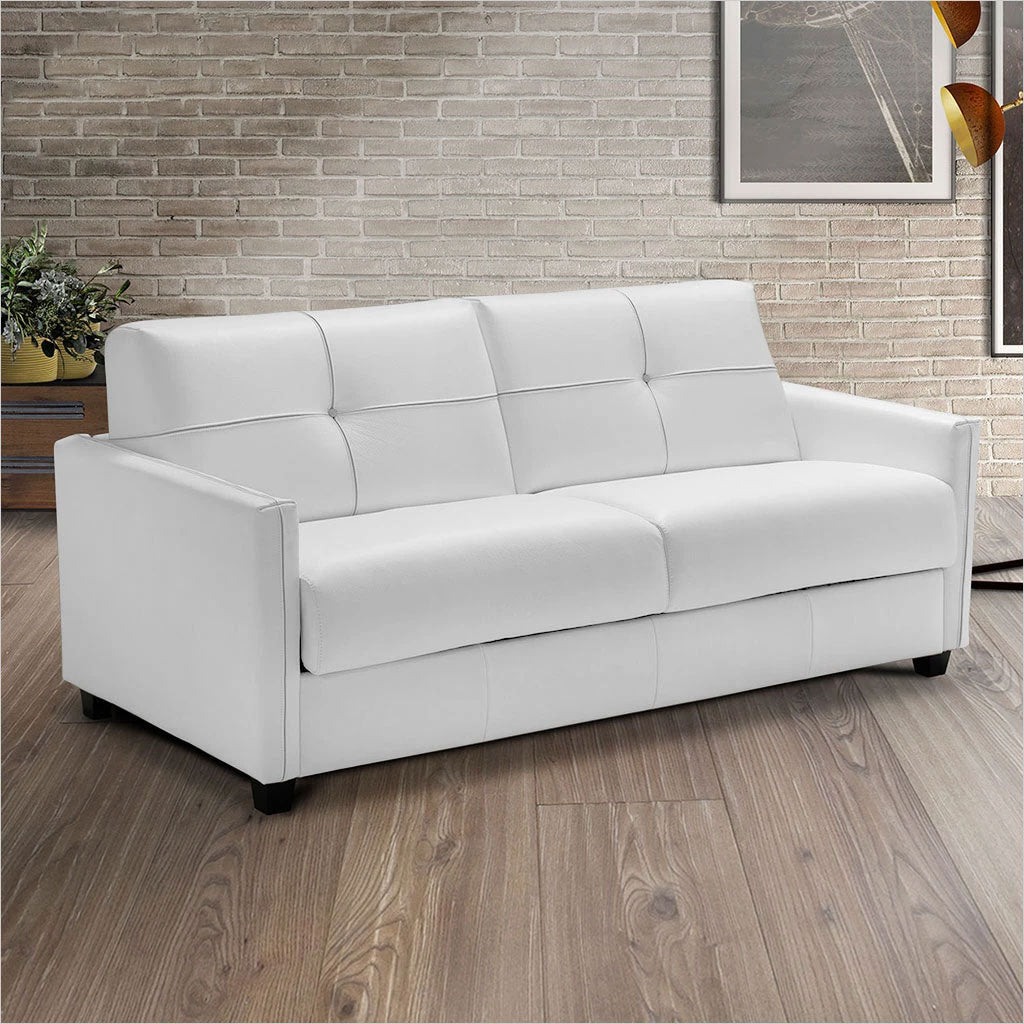 Abra Sleeper Sofa - White Leather - Scan Design | Modern and ...
